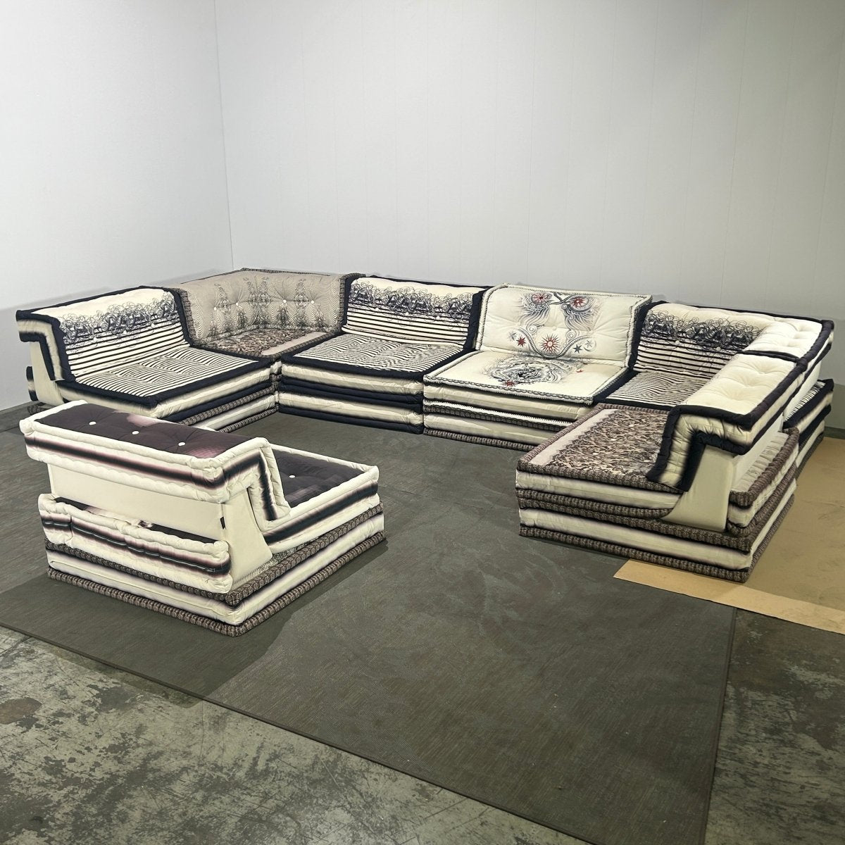 Roche Bobois Mah Jong Sectional Sofa by Jean Paul Gaultier, Set of Twe ...